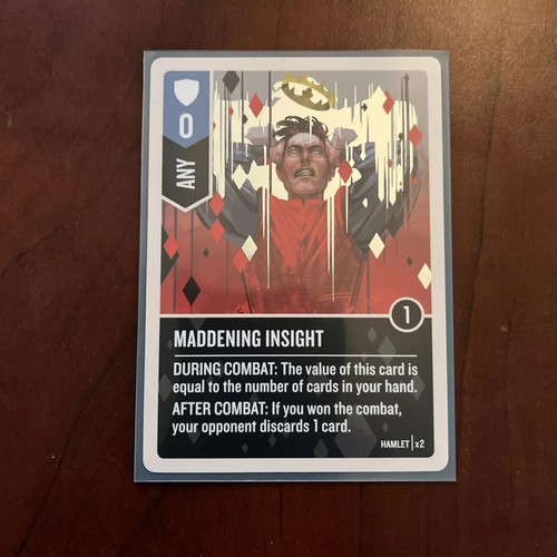 Unmatched Hamlet Foil Promo Card - Maddening Insight (Restoration Games ...