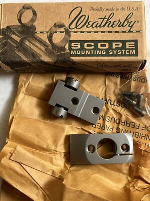 Weatherby Buehler Mark V scope mount base silver SST 5981 | eBay