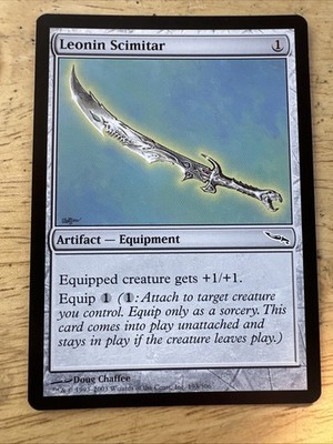 Magic_the_gathering Mirrodin Leonin Scimitar #193 2003,MTG,LP Common | eBay