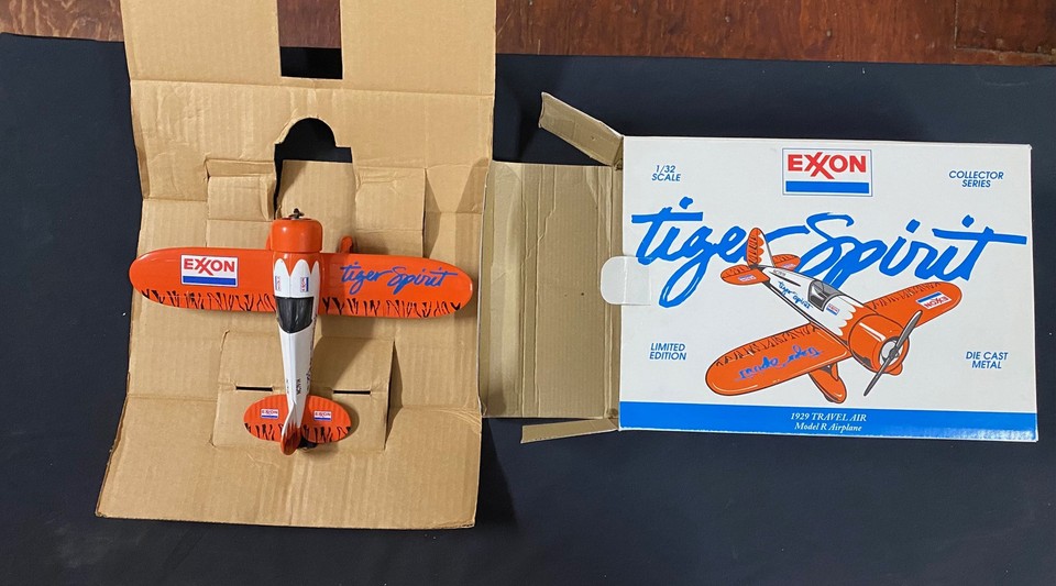 1929 Travel Air Model R Airplane 1/32 Diecast Metal Exxon Tiger Spirit ...