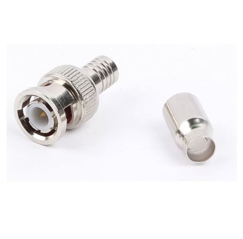 10 Pack Lot - RG59 2pc Coax Coaxial BNC Crimp On Male Connector Plug ...