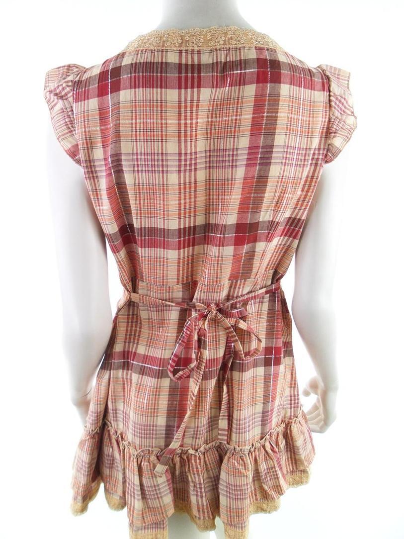 Evie T. 40 Beige Courte Robe Mini Coton Manche courte | eBay