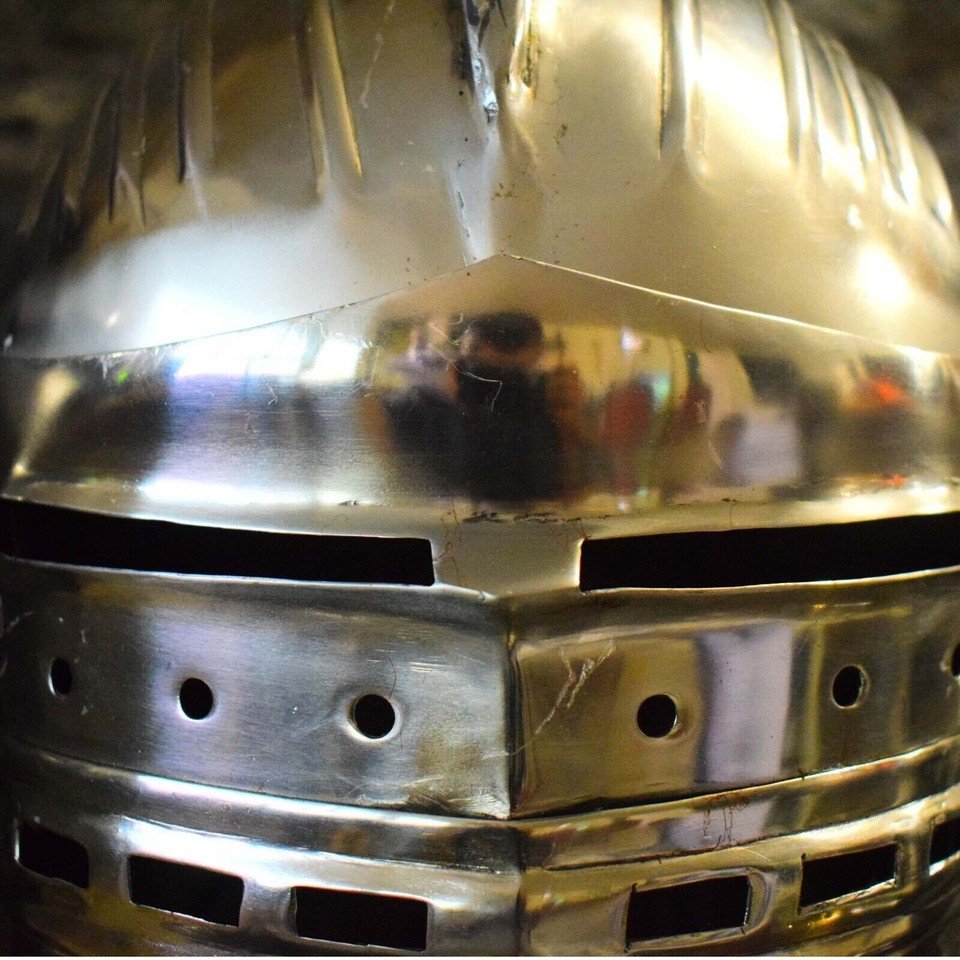 Medieval Helmet Functional Steel Knight Helmet | eBay