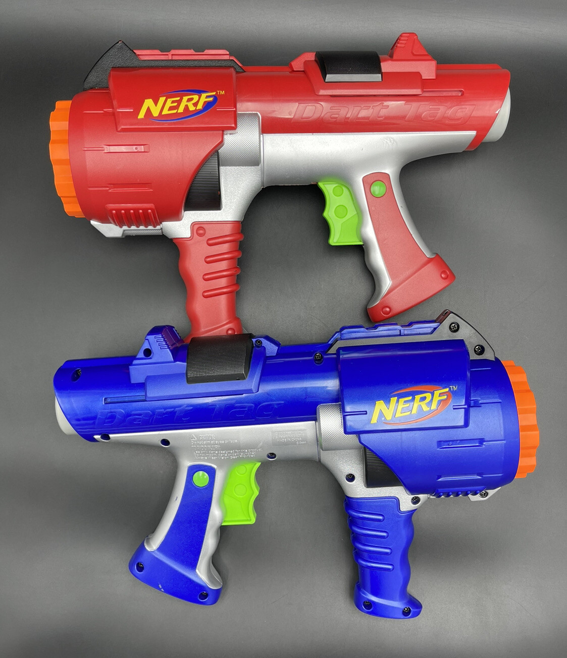 Nerf Dart Tag Hyperfire Gun Blaster Shooter Rotating Barrel Red Blue ...