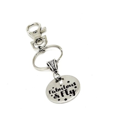 Fabulous And Fly Keychain, Clip On Keychain, Gift For Her, Wife Gift ...