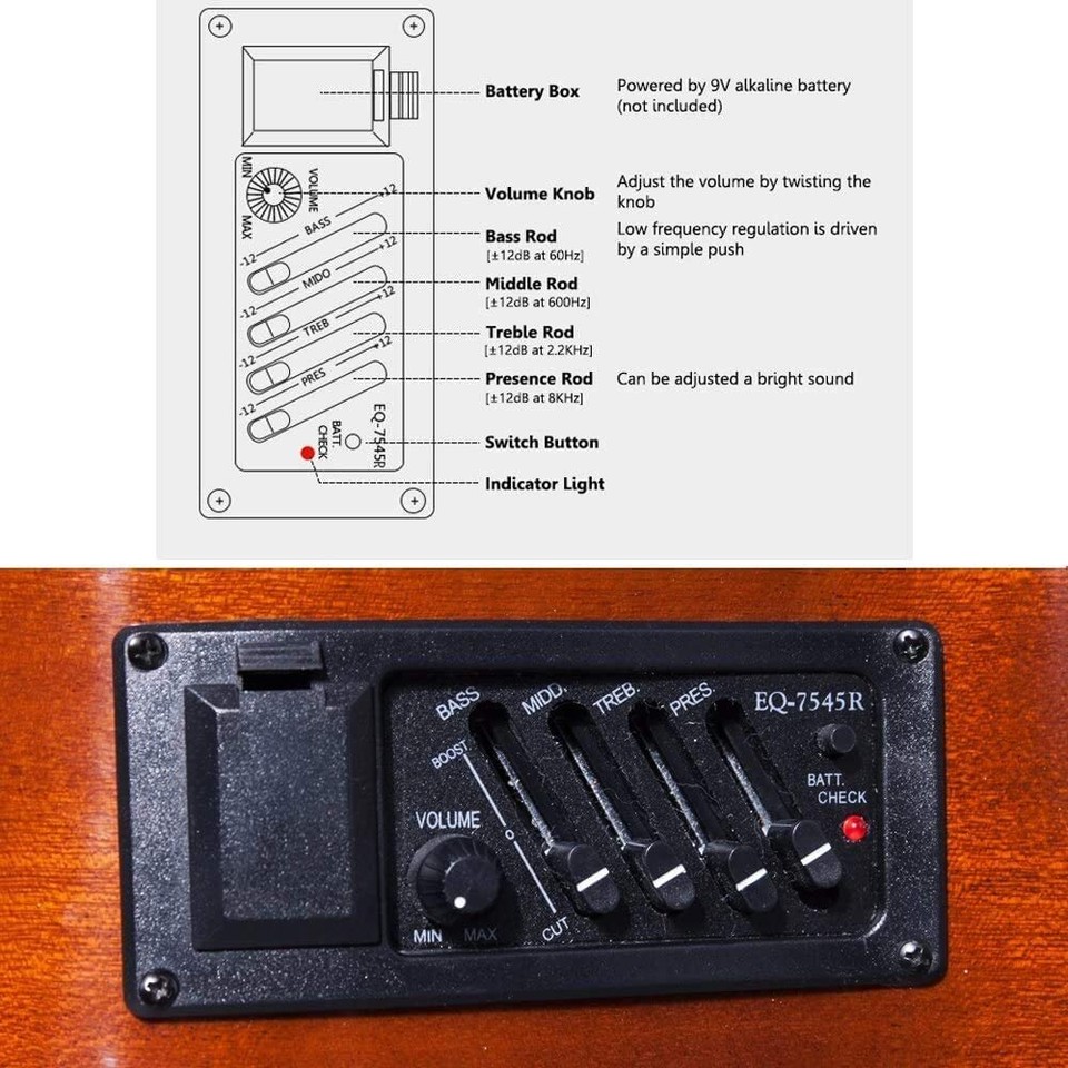 WINZZ AC309CE 39 Inches Cutaway Nylon-string Classical Electric Guitar Build-... | eBay