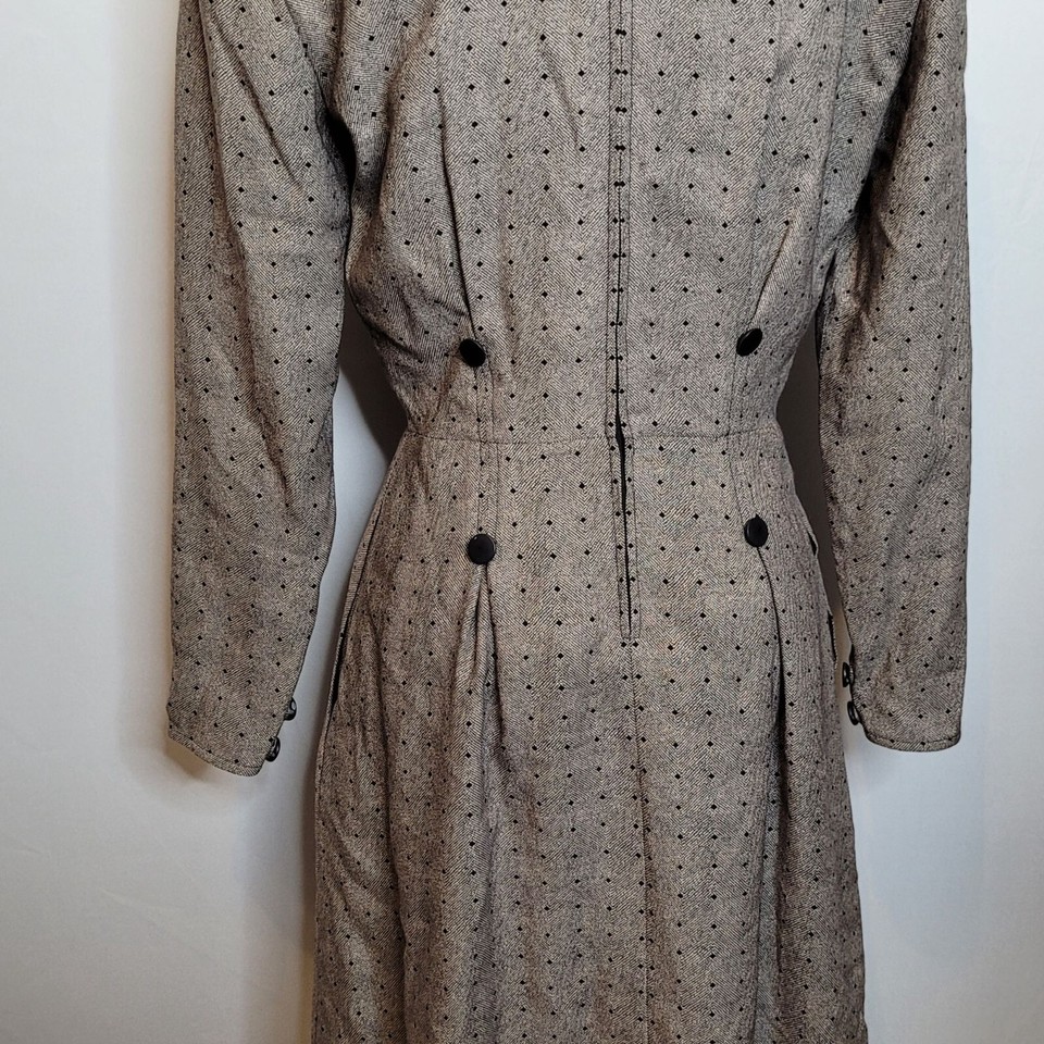 Vintage 80s Giorgio Armani Secretary Dress Made in Italy Gray Wool Size ...
