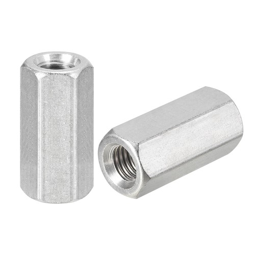 M12 x 1.75-Pitch 40mm Length Coupling Nuts, 5pcs 304 Stainless Steel ...