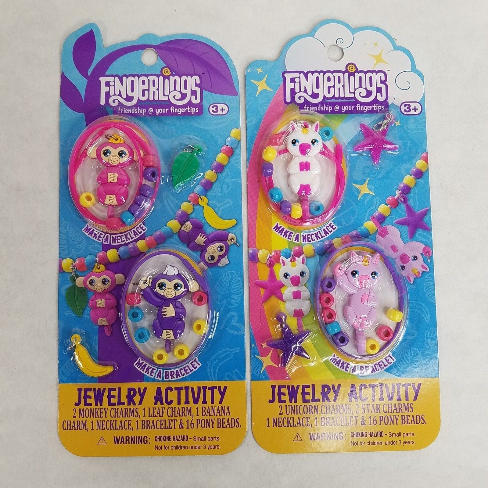 2 Packs Fingerlings Jewelry Activity Pack Necklace~Bracelet Unicorn ...