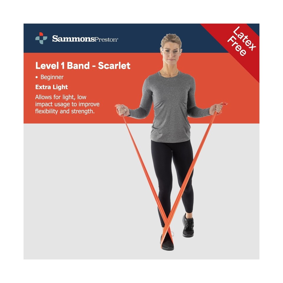 Sammons Preston 5pk Resistance Bands for Working Out, Non-Latex ...