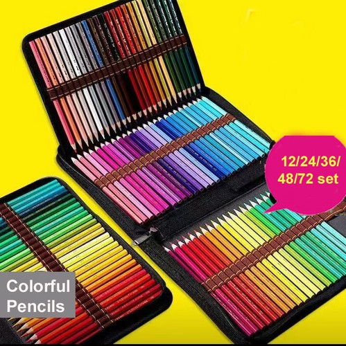 Oil Color Pencils Drawing Art Tools Kit Adult Kids water Colored ...