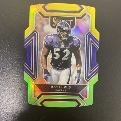2021 Panini Select Ray Lewis BLACK GOLD PRIZM DIE CUT #239 Club Level ...