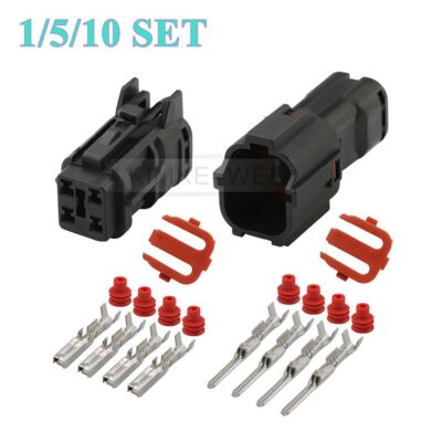 4 Pin/Way KET Automotive Car Male Female Waterproof Connector Plug ...