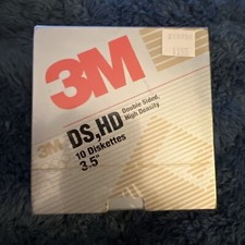 3M High Density DS HD 3.5" Diskette - Box of 10 (12513) for sale online ...