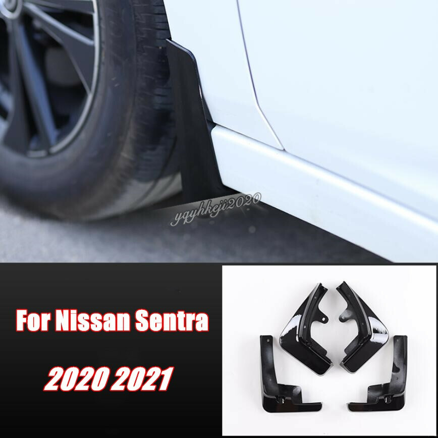 Splash Guards Mud Flaps Mud Guards Fender Glossy black For Nissan ...