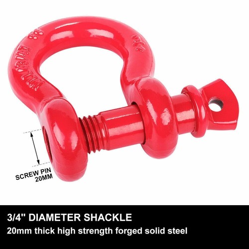 RED SHACKLES BOW HOOKS TO SUIT Hamer King Series Bull Bar FORD RANGER ...