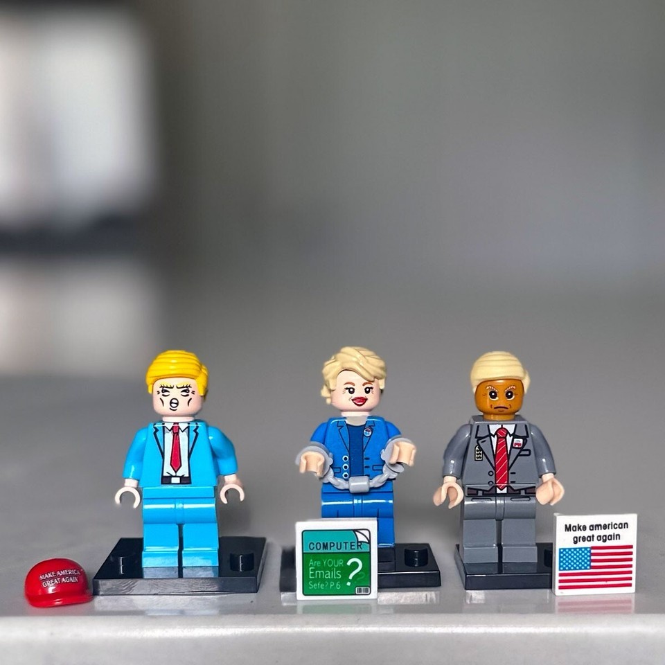BRAND NEW President Donald Trump + Hillary Clinton in Handcuffs Lego ...