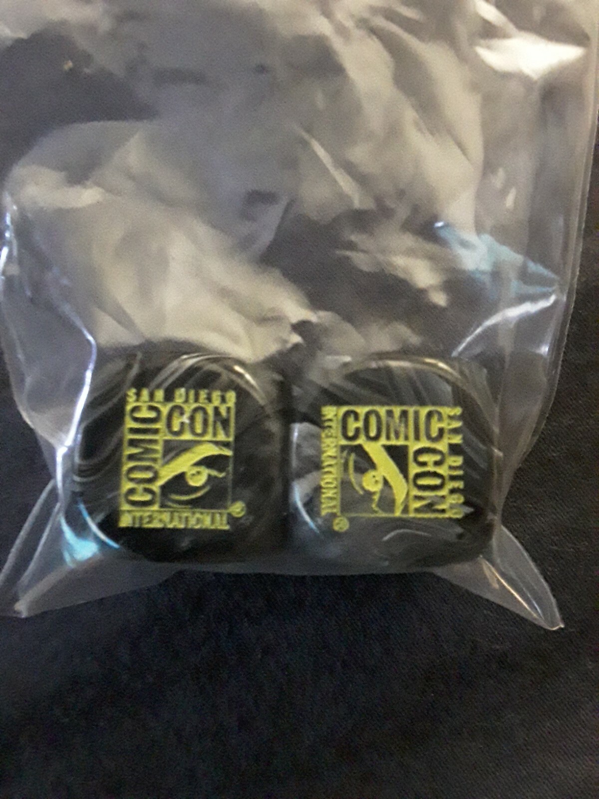 2020 SDCC International Set Of Black Marble W/ Comic Con Logo Dice New ...