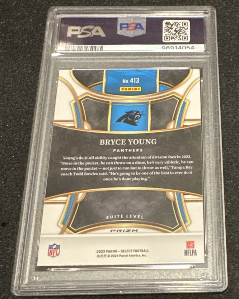 2023 Select Bryce Young Zebra Prizm Suite Level PSA 10 RC Panthers ...