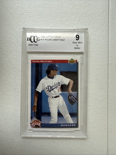 1992 Upper Deck Pedro Martinez Rookie Card BCCG 9 Dodgers | eBay