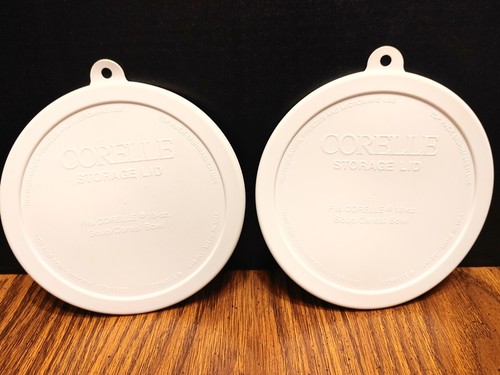 2 Corelle Storage Lids 418-PC Fits 18 Oz Soup Cereal Bowls White ...