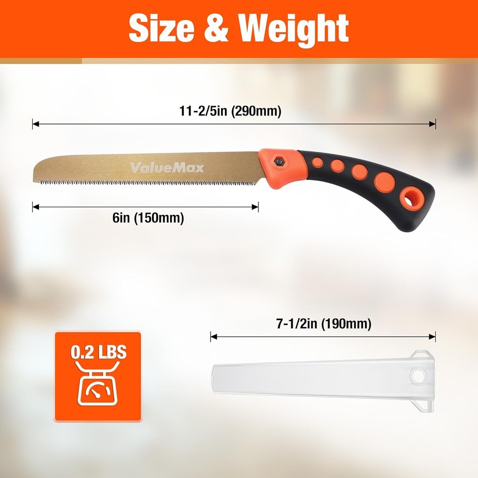 Small Hand Saw, 6-Inch Pull Saw with Non-Slip Comfortable Handle, Mini ...