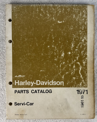 1961 TO 1971 HARLEY DAVIDSON SERVI-CAR PARTS CATALOG 99454-71 | eBay