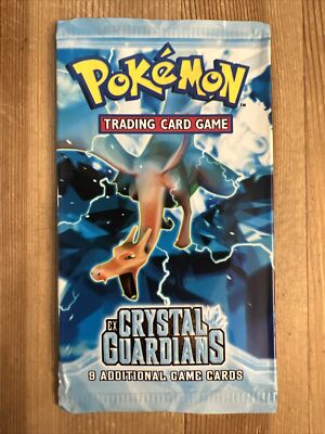 Pokémon EX Crystal Guardians Empty Booster Pack Wrapper Charizard Art ...