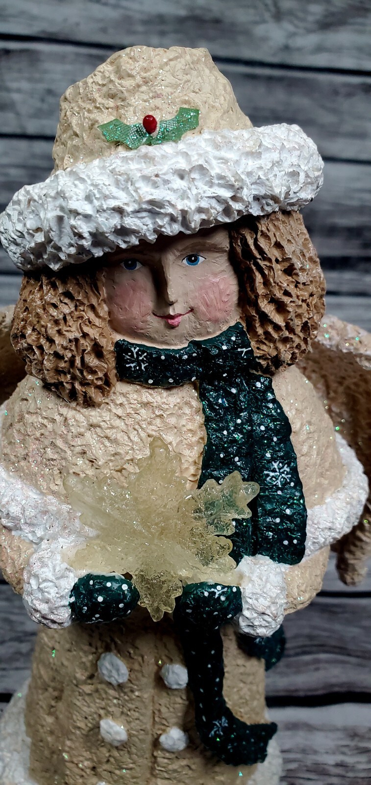 Belsnickle SNOWFLAKE ANGEL 9.75" Figurine Linda Lindquist Baldwin 721247 Enesco for sale online ...