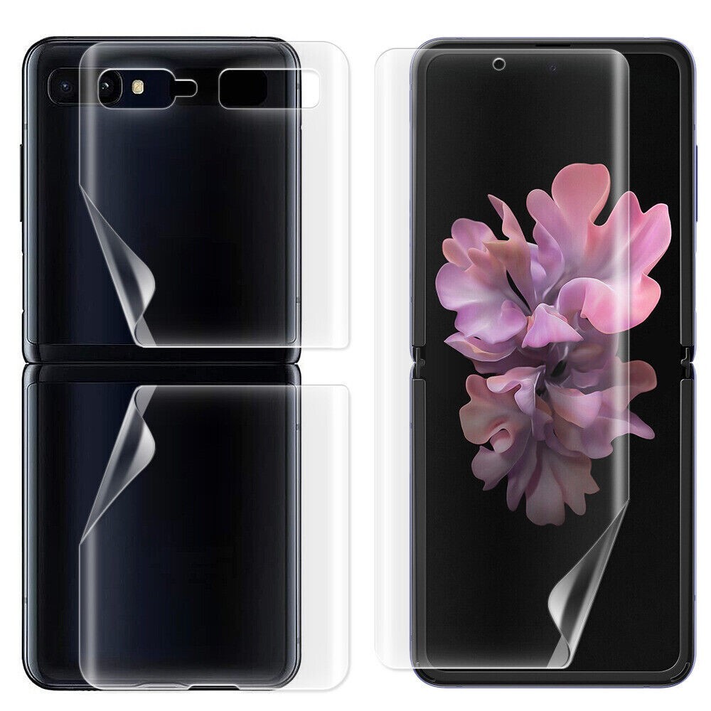 Front + Back Soft Screen Protector Flim for Samsung Galaxy Z Flip SM ...