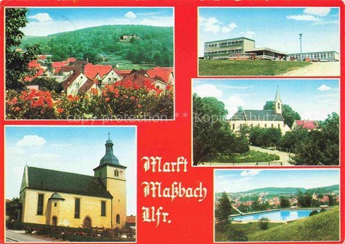 74026360 Massbach Panorama Blick zur Freilichtbuehne Kirche Freibad | eBay