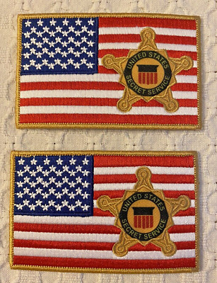 UNITED STATES SECRET SERVICE PATCHES - UNITED STATES FLAG W/STAR / LOT ...