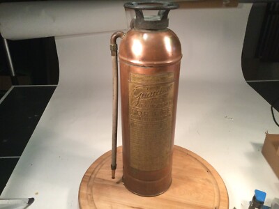 Antique Guardene Fire Extinguisher, 24” Tall X 7” Dia., Copper Brass ...