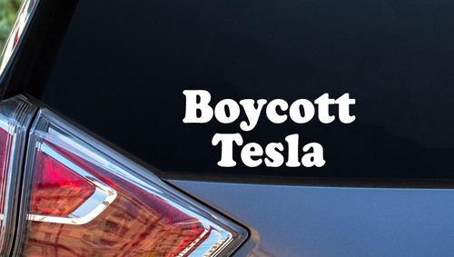 Boycott Tesla America Vinyl Sticker Decals | eBay