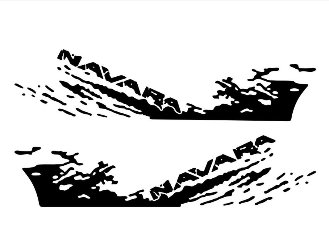 Graphic Mud Splash Car Sticker Kit For Nissan Navara NP300 Side Door ...