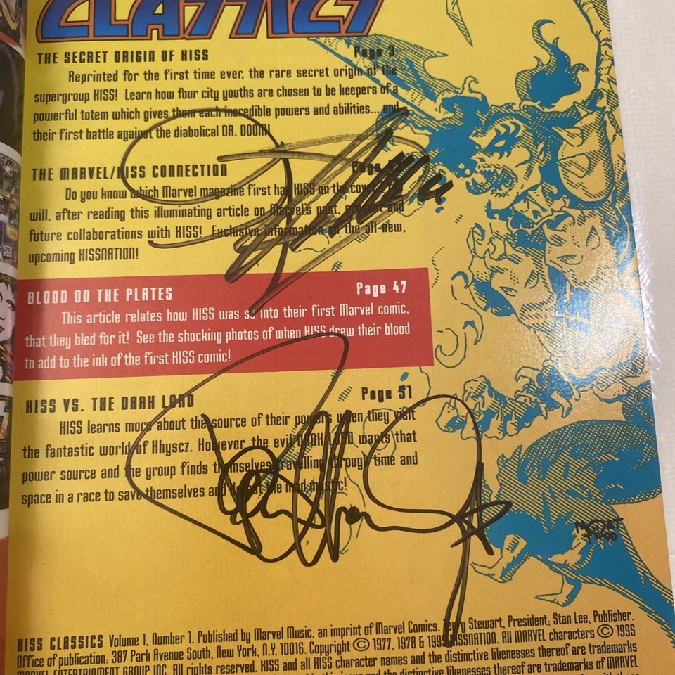 Marvel Music Kiss Classics Collectors' Edition Vol. 1 No. 1 Comic Book ...