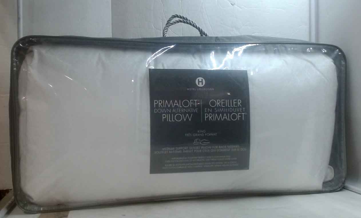 NEW Hotel Collection Primaloft Cotton Pillow Sz: King White $180 | eBay