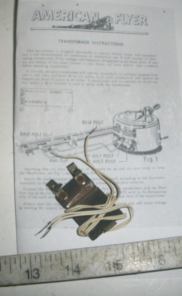 49-56 American Flyer AF Blue-Gray 4B Transformer 100 Watt Postwar ...