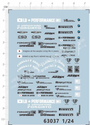 Detail Up 1/24 Sports Racing Car hub Logos markings Model Kit Water ...