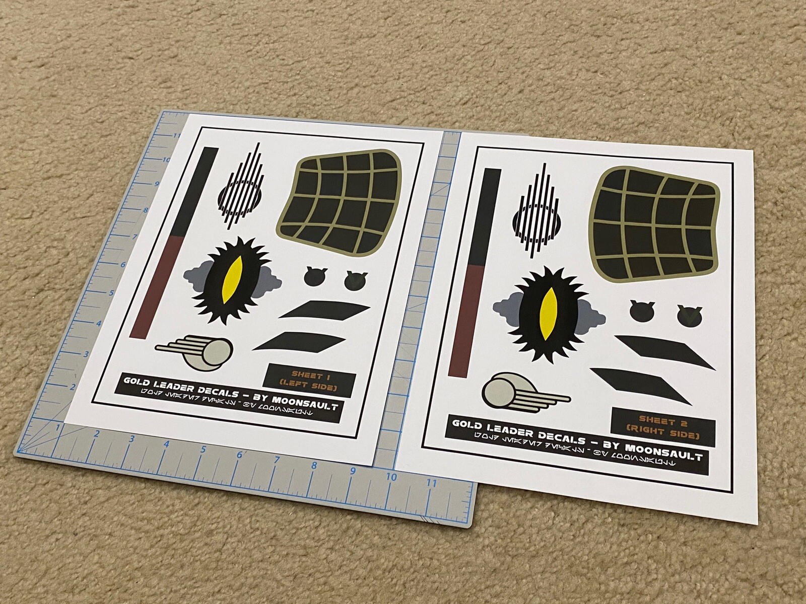 Star Wars Gold Leader Movie Costume Replica Rebel X-wing Pilot Helmet ...