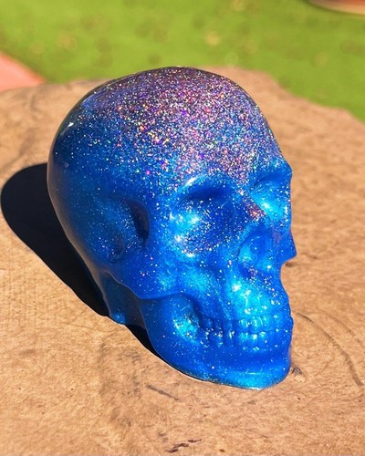 Pink/Blue Fade Metal Flake Custom Skull Shift Knob Kustom Lowrider ...