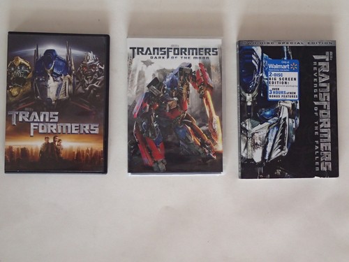 Set Of 3: TRANSFORMERS Movies DVDs, Rated PG-13, Widescreen, Action ...
