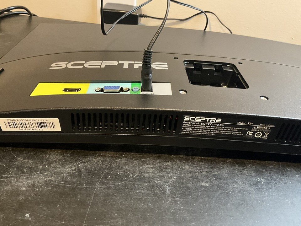 Sceptre T24 24" Curved Gaming Computer Monitor 75Hz LED, HDMI VGA | eBay