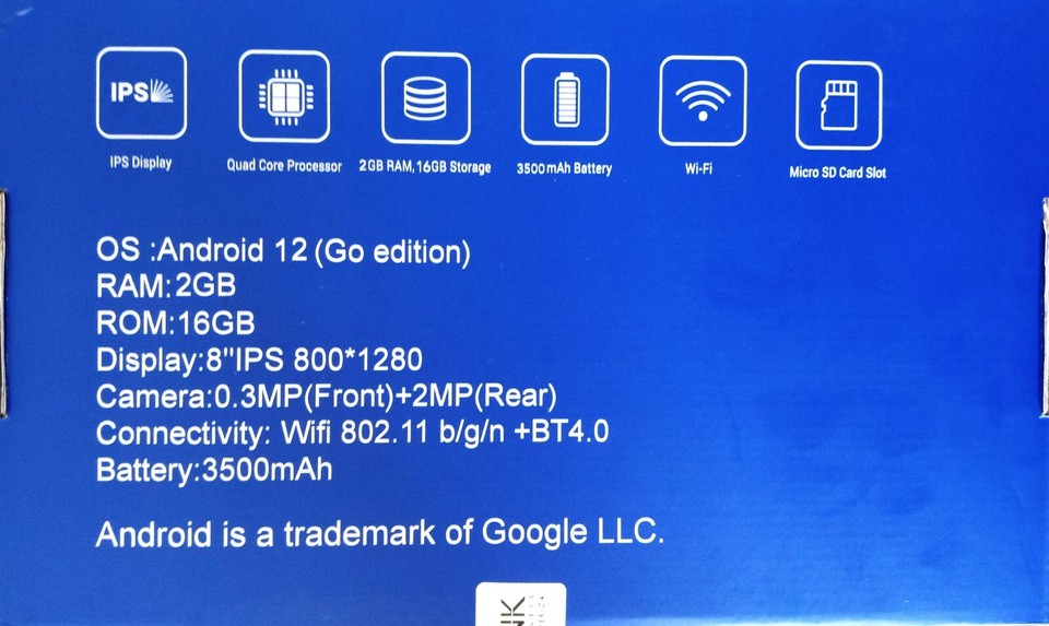 Q Link Wireless Scepter 8" 16GB Wi-Fi Tablet - Black New Factory Sealed ...