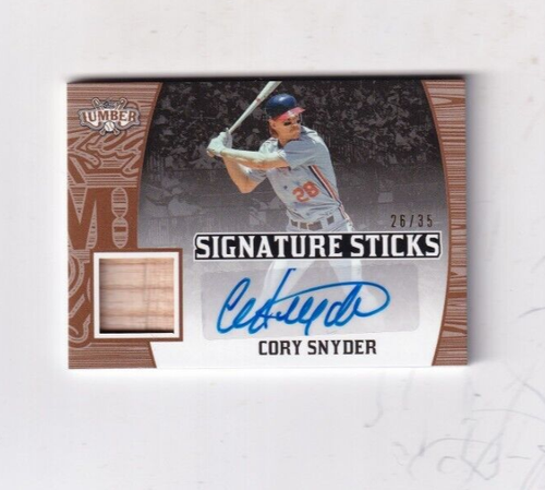 2024 CORY SNYDER LEAF LUMBER GU BAT & AUTO/AUTOGRAPH 26/35 CLEVELAND ...