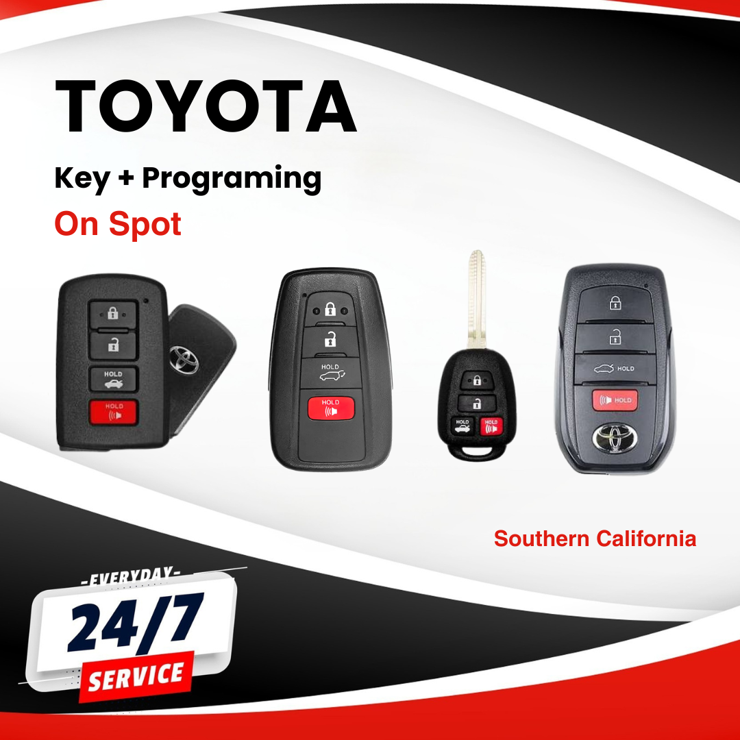 TOYOTA Key + Programming Service All Keys Lost, or Add a key, ON SPOT ...