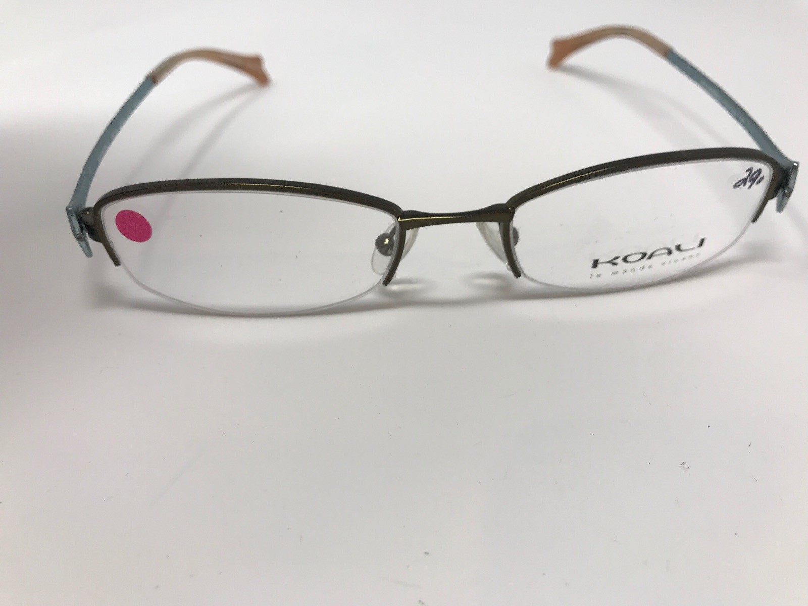 Koali Eyeglass Frames 6393K 49-19-140 KA712 Bronze Olive Teal Half ...