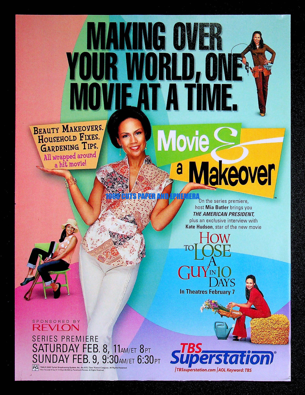 Movie & a Makeover TBS TV Channel 2003 Trade Print Magazine Ad Poster ...