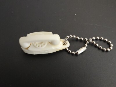 Vintage Keychain THE PRINCESS PHONE Key Fob Ring MINI ROTARY DIAL ...