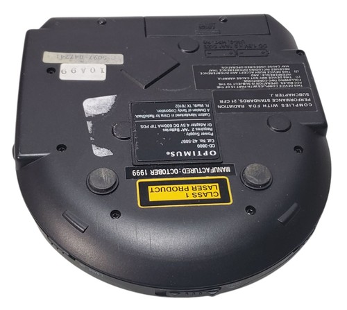 Optimus Vintage Portable CD Player Optimus CD-3800 1 Bit Gray Tested ...